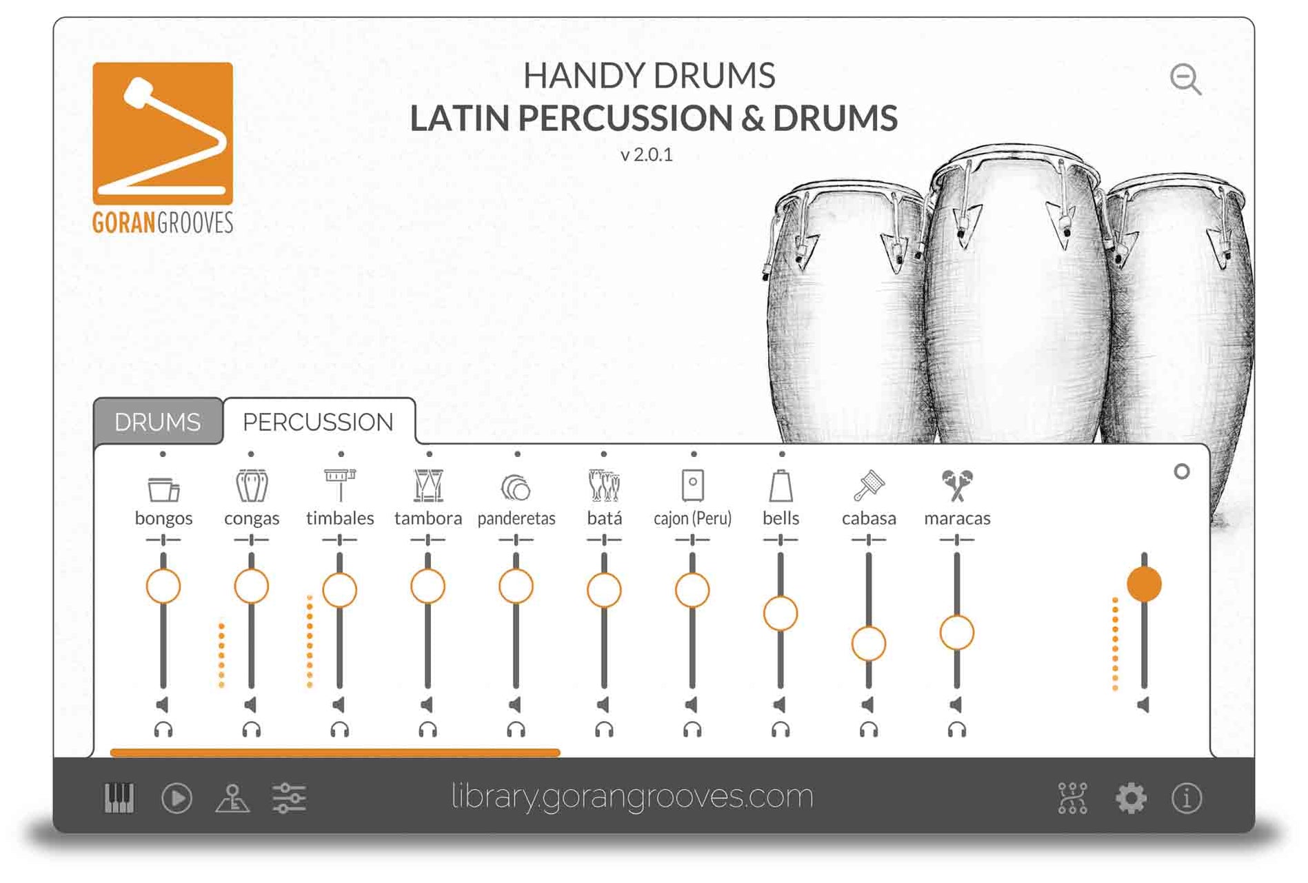 Goran Groves Library Handy Drums- LATIN PERCUSSION & DRUMS V2 — Pluginbay